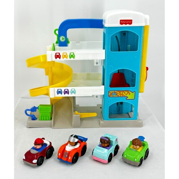 Fisher-Price | Toys | Fisher Price Little People Helpful Neighbors Garage4 Wheelies Racer ...